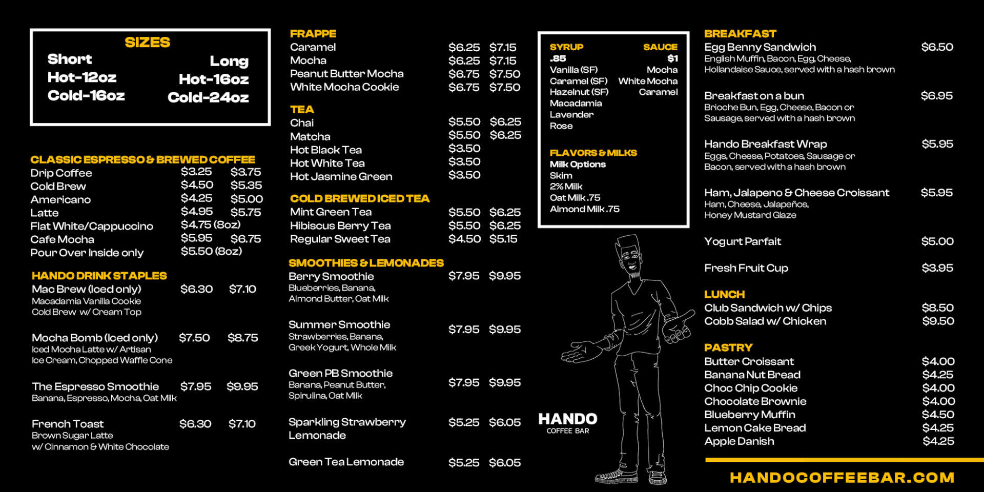 MENU - Hando Coffee Bar
